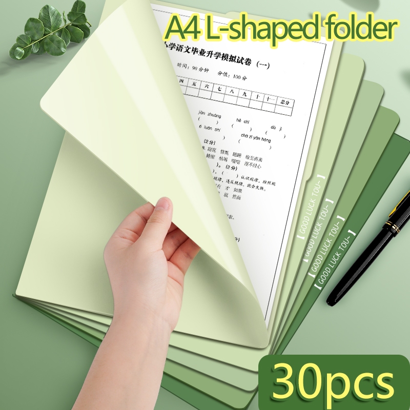 L-Type Plastic Folder jacket A4 Clear Document Folders Colored Letter ...