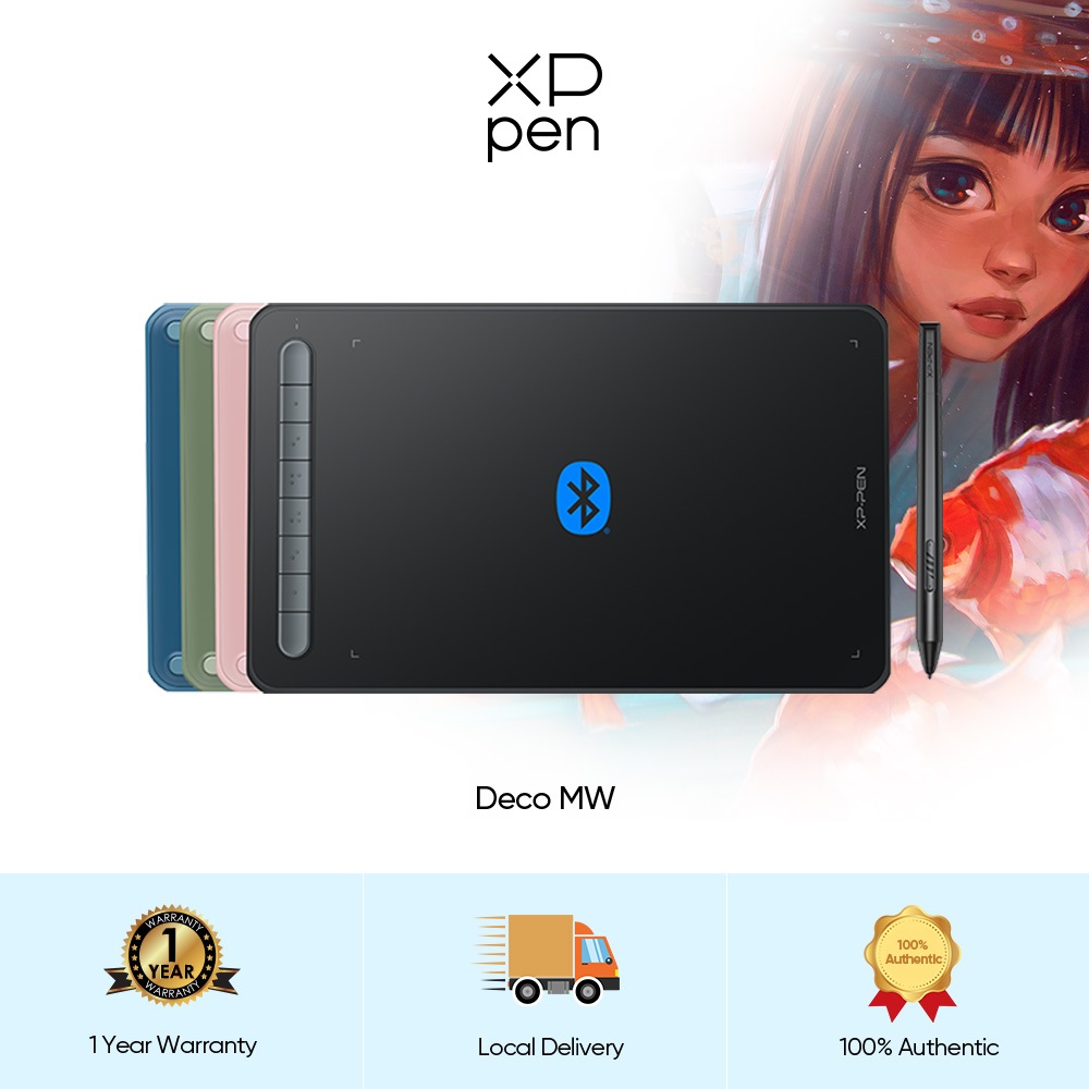 XPPen Deco MW Wireless Digital Drawing Tablets 8x5 inch Graphics Tablet ...
