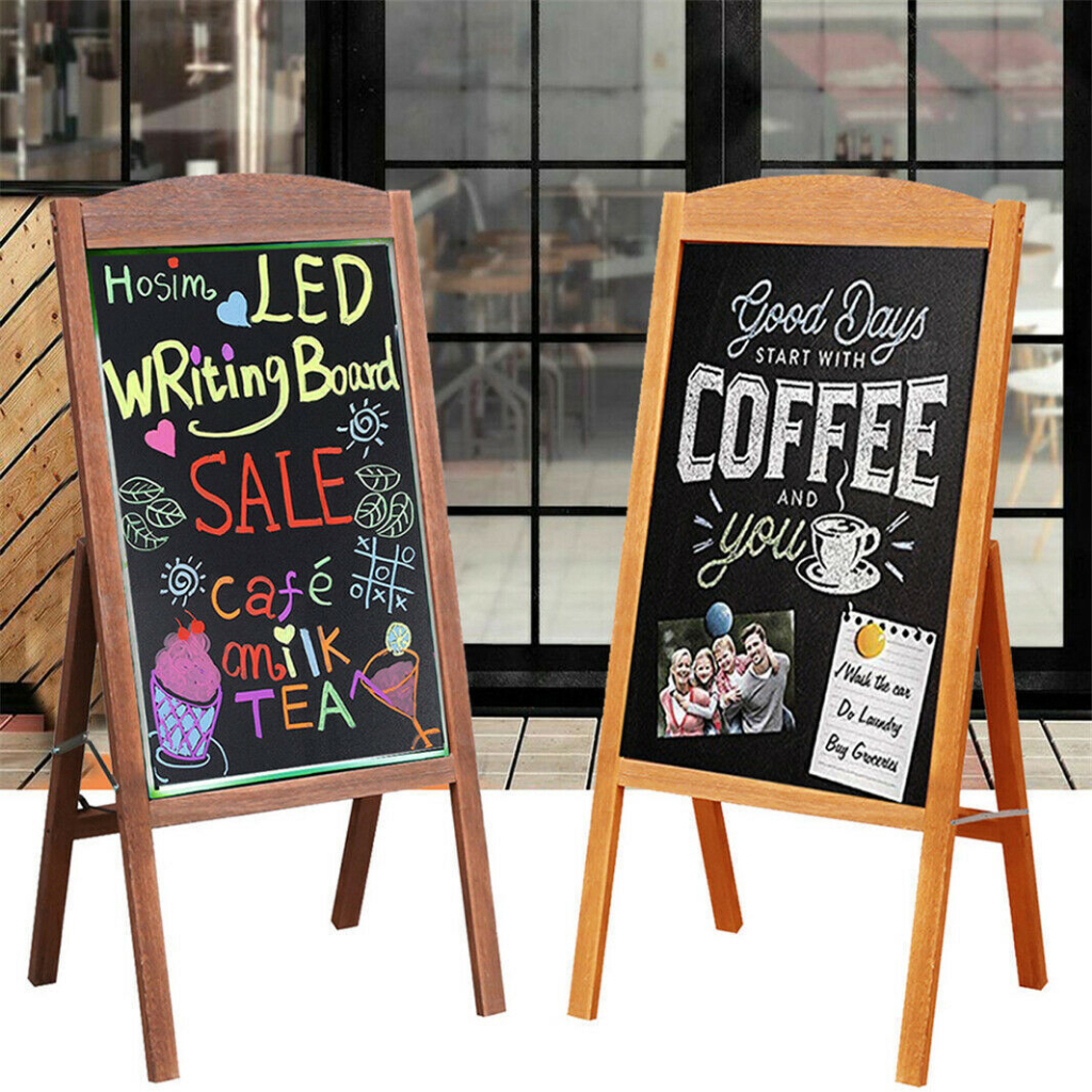 42.5 x 90cm Folding Chalkboard Standee/ Menu Board for Coffee Shops ...