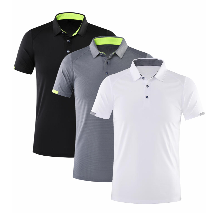 Summer quick drying polo shirt classic 3-piece set combination | Shopee ...