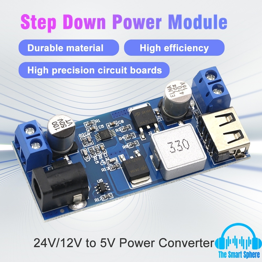DC-DC 24V / 12Vto 5V 5A Step-Down Power Converter Lm2596s Adjustable ...
