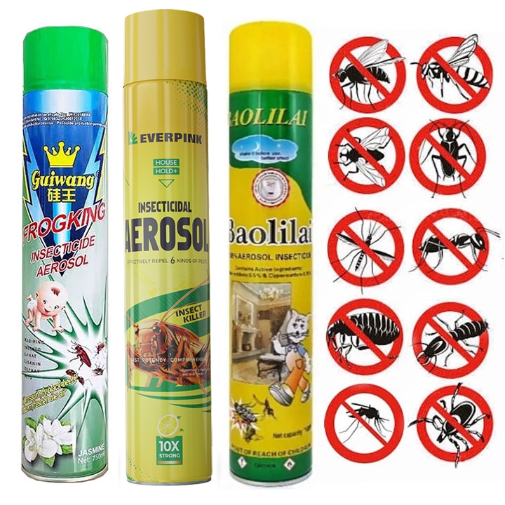 EVERYPINK/Baolilai/GW/KJ Insect Spray Big Bottle Insect killer Aerosol ...