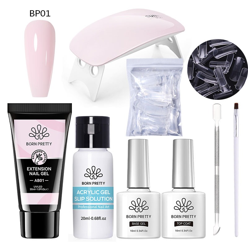 Born Pretty Acrylic Quick Extension Nail Gel Polish Transparent Crystal ...