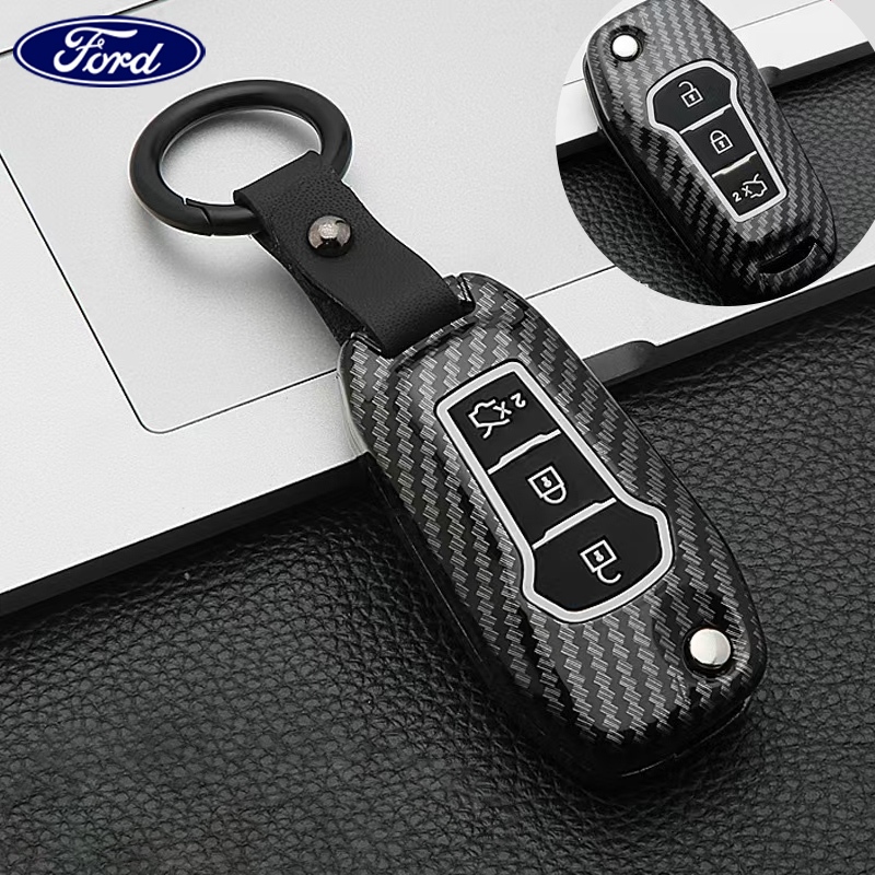 Carbon Fiber Car Key Cover Suitable For Ford Renger/Everest Remote Key ...