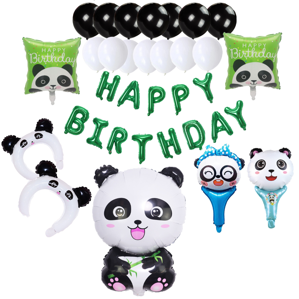 Panda Theme Birthday Party Kid's Birthday Decoration Birthday Balloon ...