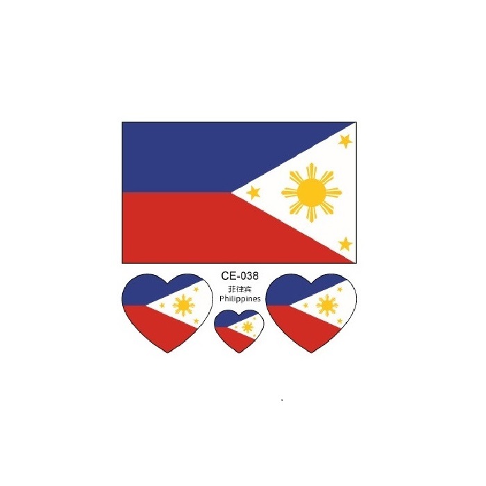 1pc the Philippines National Flag Face Stickers World Cup Flag ...