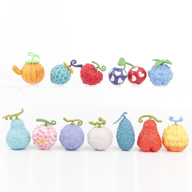 12Pcs/Set 5-6cm Anime One Piece Transparent Devil Fruit Figuer Ace ...