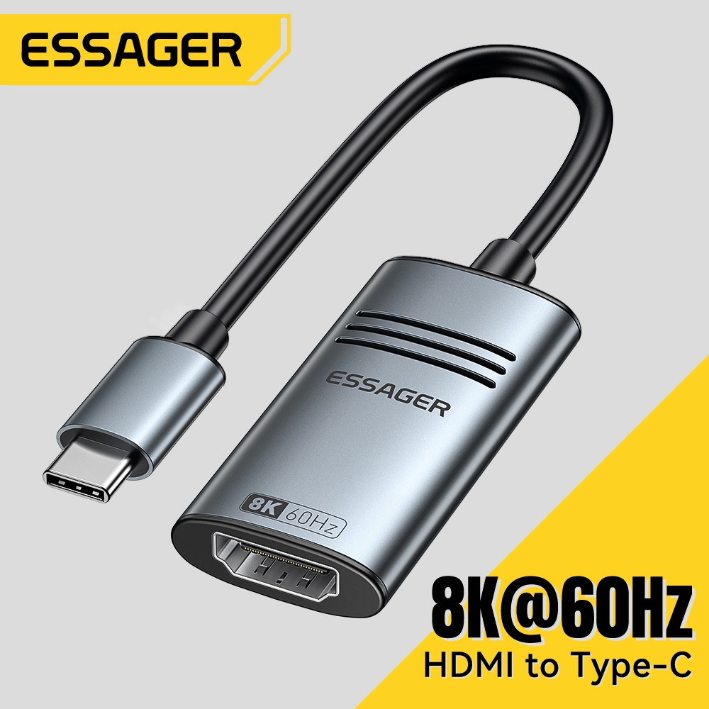 ESSAGER 8K HDMI to Type-C Aluminum alloy video adapter support ...