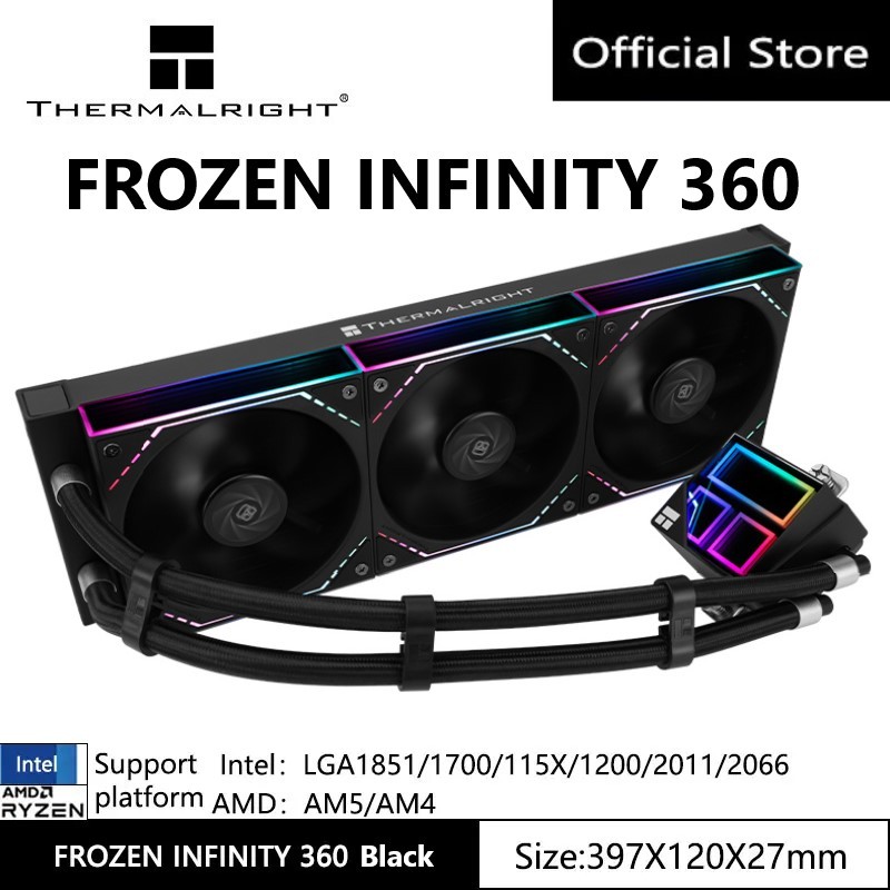 Thermalright Frozen Infinity 360 Liquid CPU Cooler PWM Fans with ...
