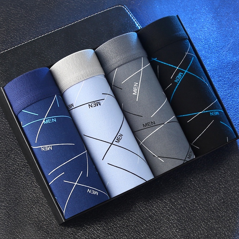 Boxer Briefs for Man 4 Pack Poly Spandex Performance Boxer Briefs ...
