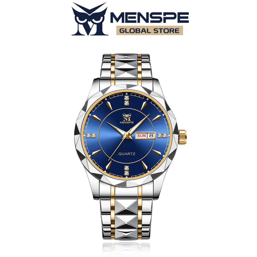 MENSPE Fashion Men Quartz Watches Double Calendar Men's Commercial ...