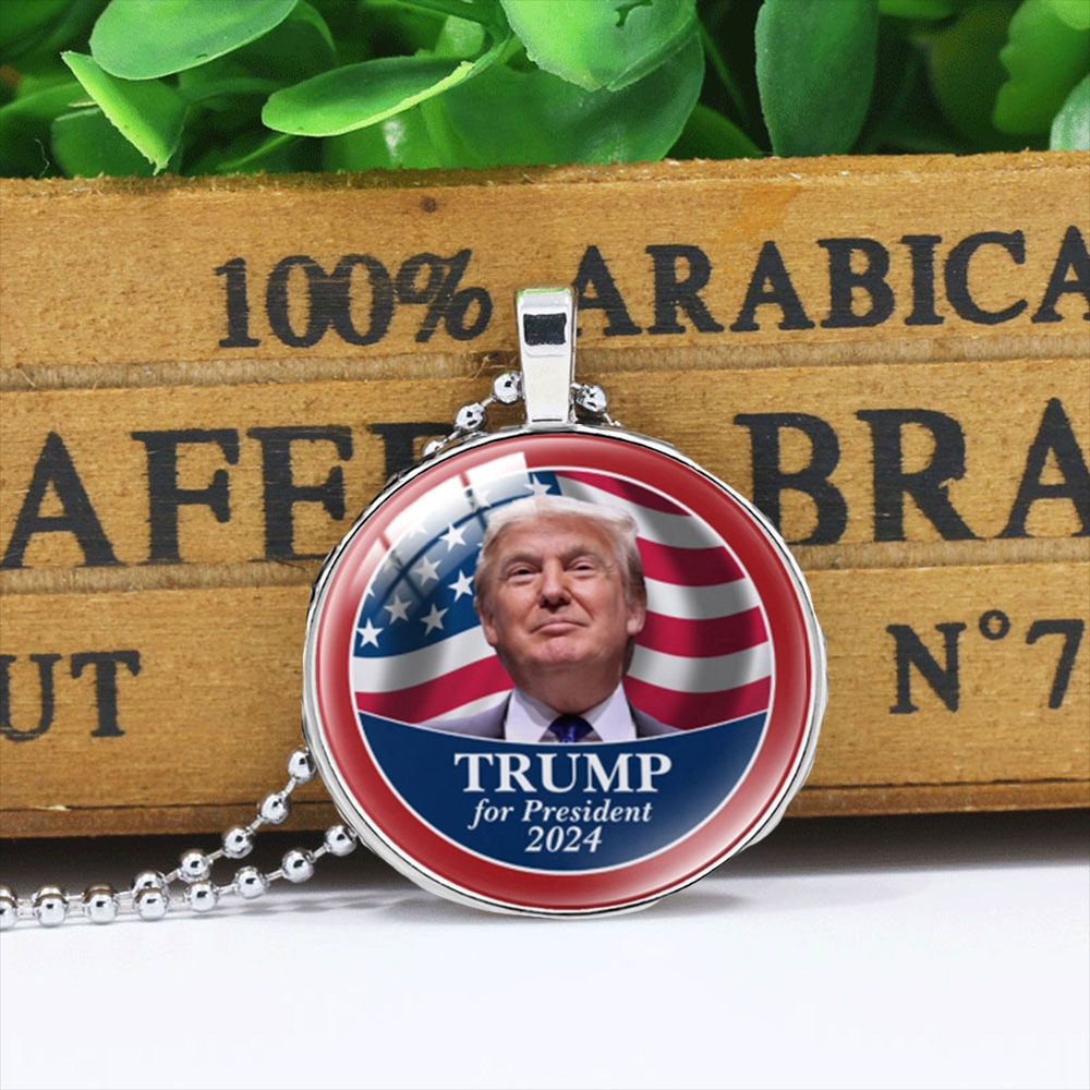 Trump 2024 Necklaces with Chain America Election MAGA Alloy Pendant ...