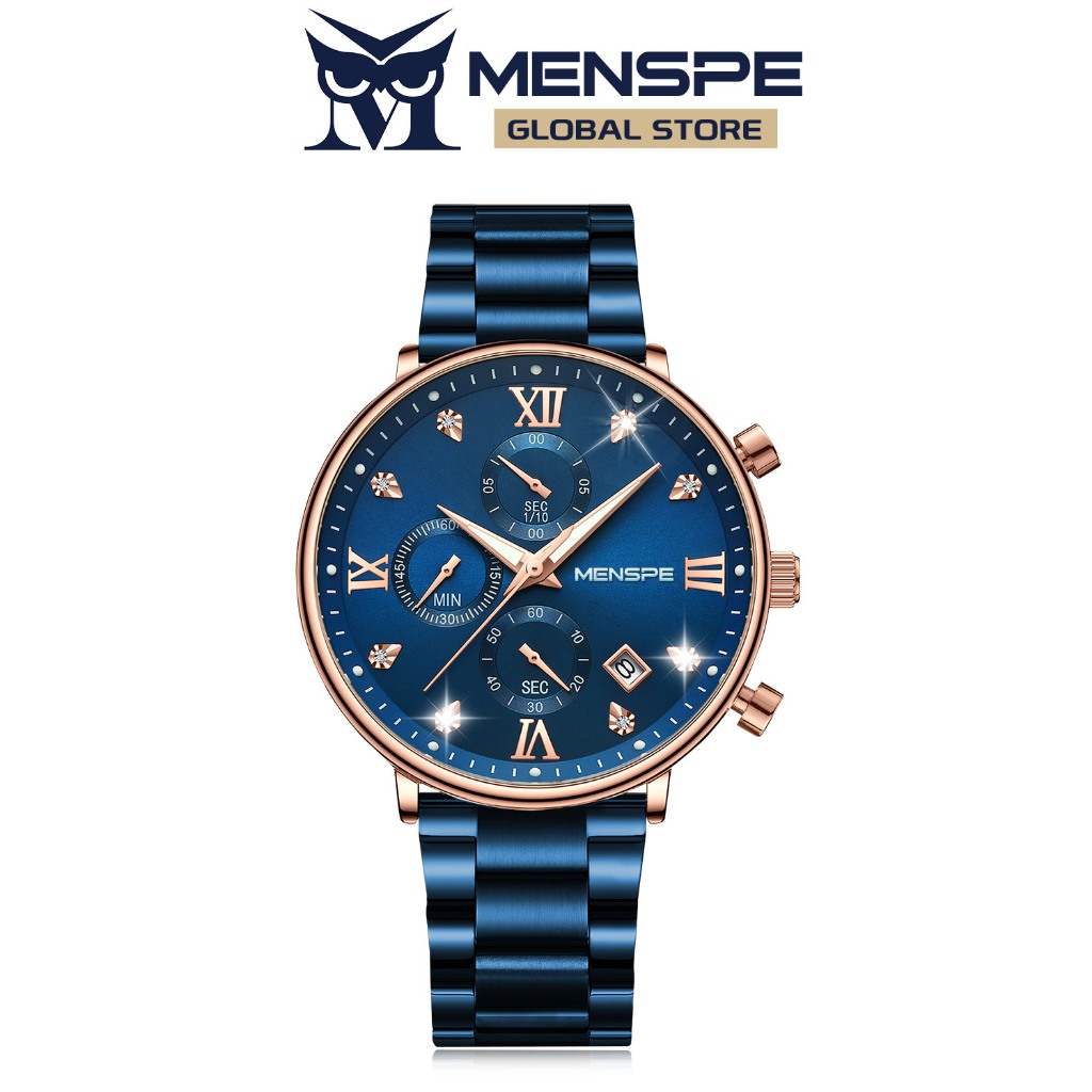 MENSPE Men's Quartz Watch True Three Eyes Wristwatch High-grade Fashion ...
