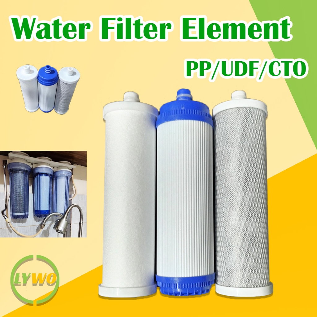 Water Purifier 2nd Stage Filter 3 Stages water filter 10 Inches PP / UDF / CTO Activated Carbon ...