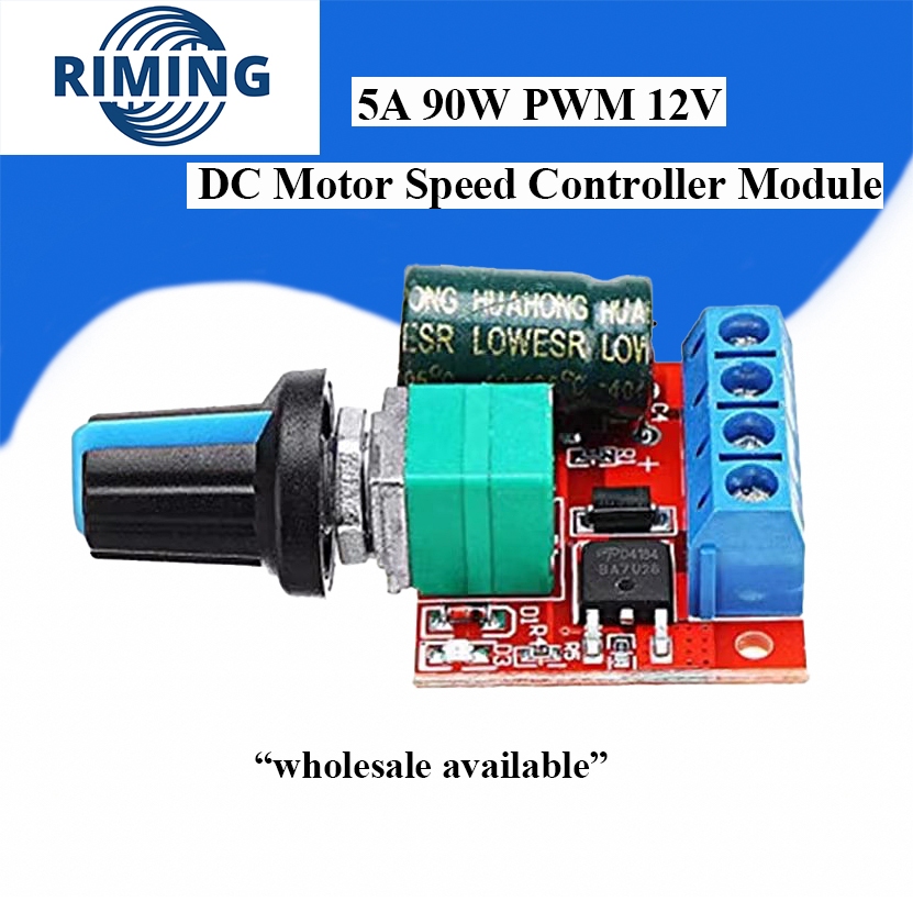 5A 90W PWM 12V DC Motor Speed Controller Module DC-DC 4.5V-28V ...