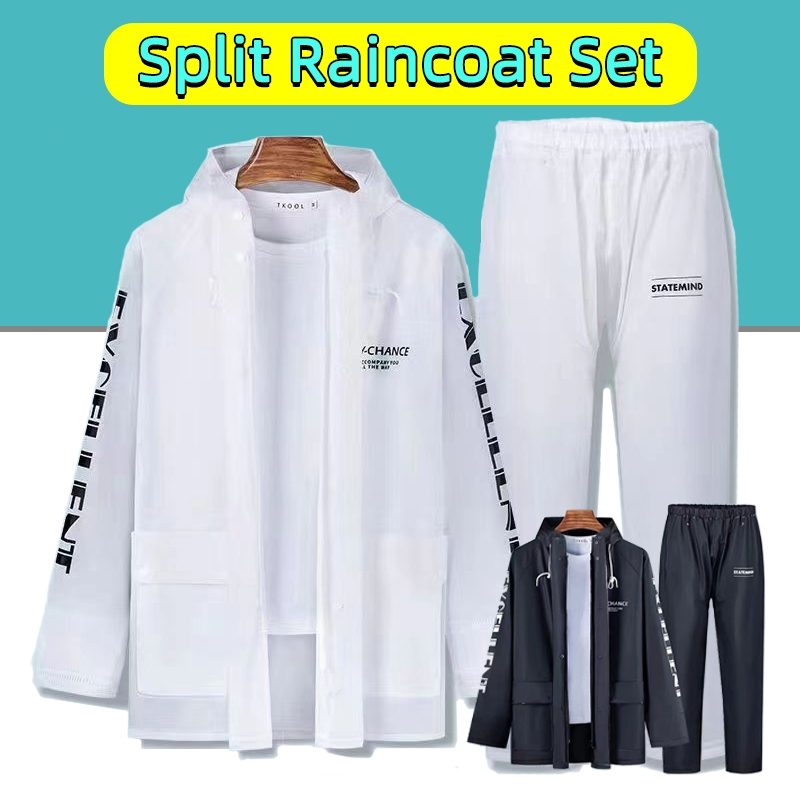 COD Adult split raincoat suit fashion raincoat suit rainproof universal ...