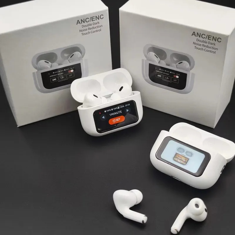 A9 PRO TWS Bluetooth Headphones 13 Screen Touch Functions Charging Box ...