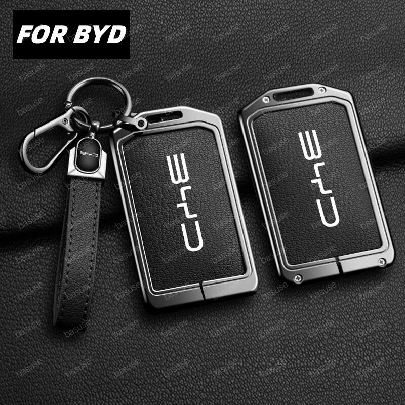 Zinc Alloy Leather Car Key Case Cover NFC Smart Card for BYD ATTO 3 ...