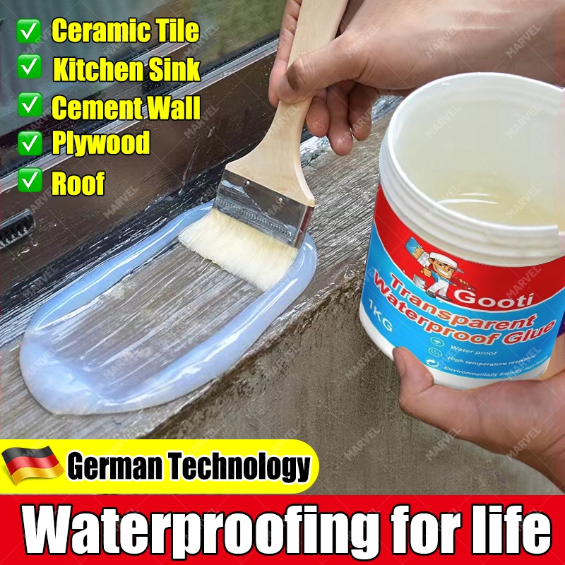 1000G Super Sealant Waterproof Glue Transparent Repair Bubong Wall Tile ...
