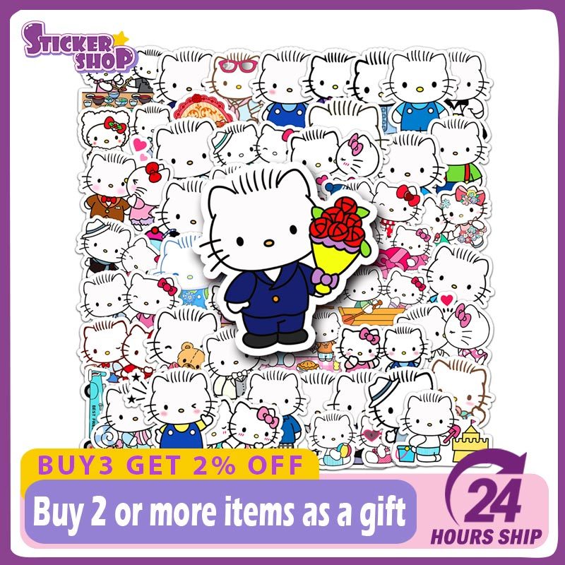 50PCS Sanrio Daniel Sticker Hello Kitty Boyfriend Cute Cartoon Laptop ...
