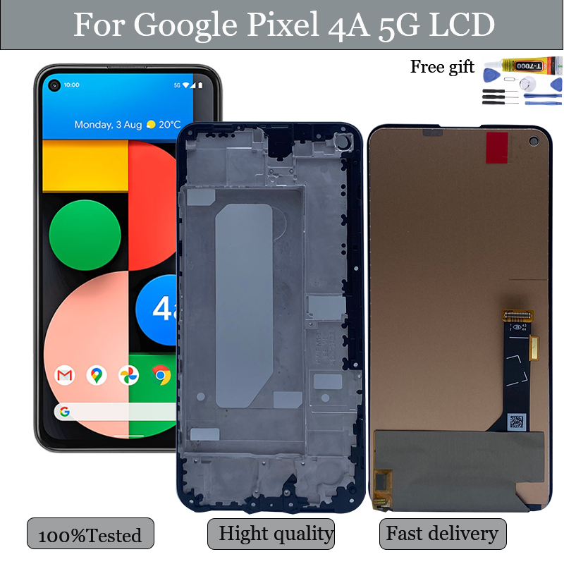 AMOLED For Google Pixel 4A 5G LCD GD1YQ Display Touch Screen Digitized ...