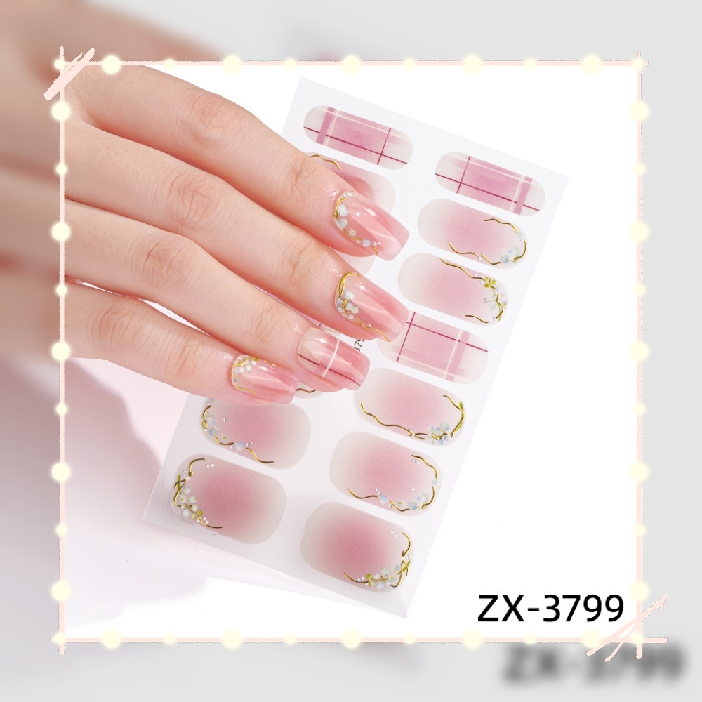ZX Series 14pcs/set 5D Vision Finger Nail Stickers Girl Party Summer ...