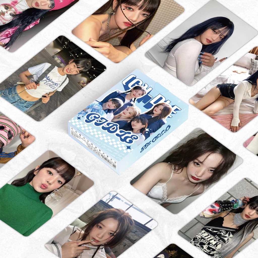 50-55pcs (G)I-DLE Hologram Laser LOMO cards 2024 Season's Greetings Album GO FOR IT Photocards ...