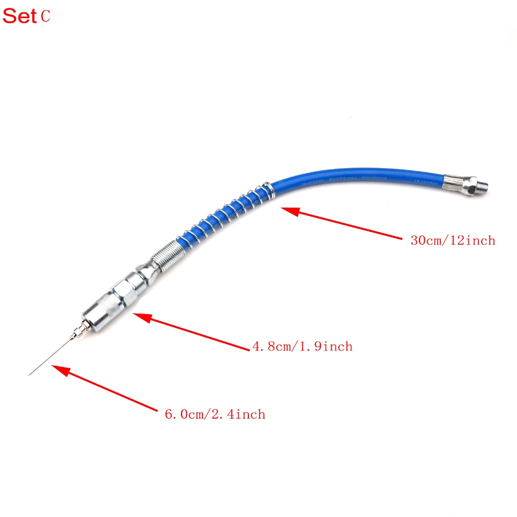 Needle Nose Grease Gun Head Heavy-Duty Grease Gun Coupler Kit Hige ...