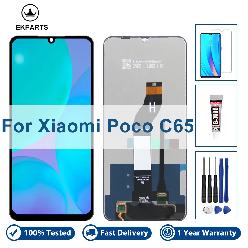 6.74'' LCD For Xiaomi Poco C65 Display Touch Screen Digitizer Assembly ...