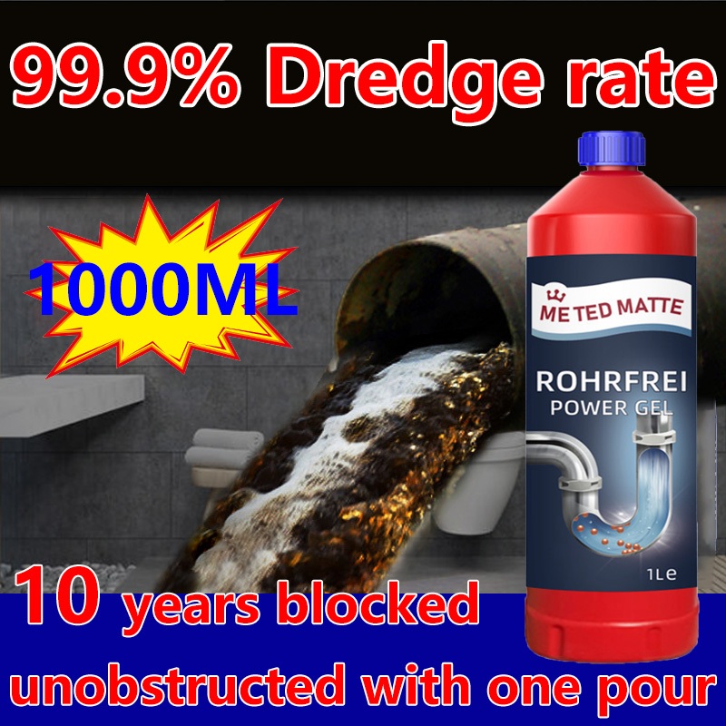 【1 second to unblock】Pipe Dredging Agent 1000ml Sink Remover Drain ...