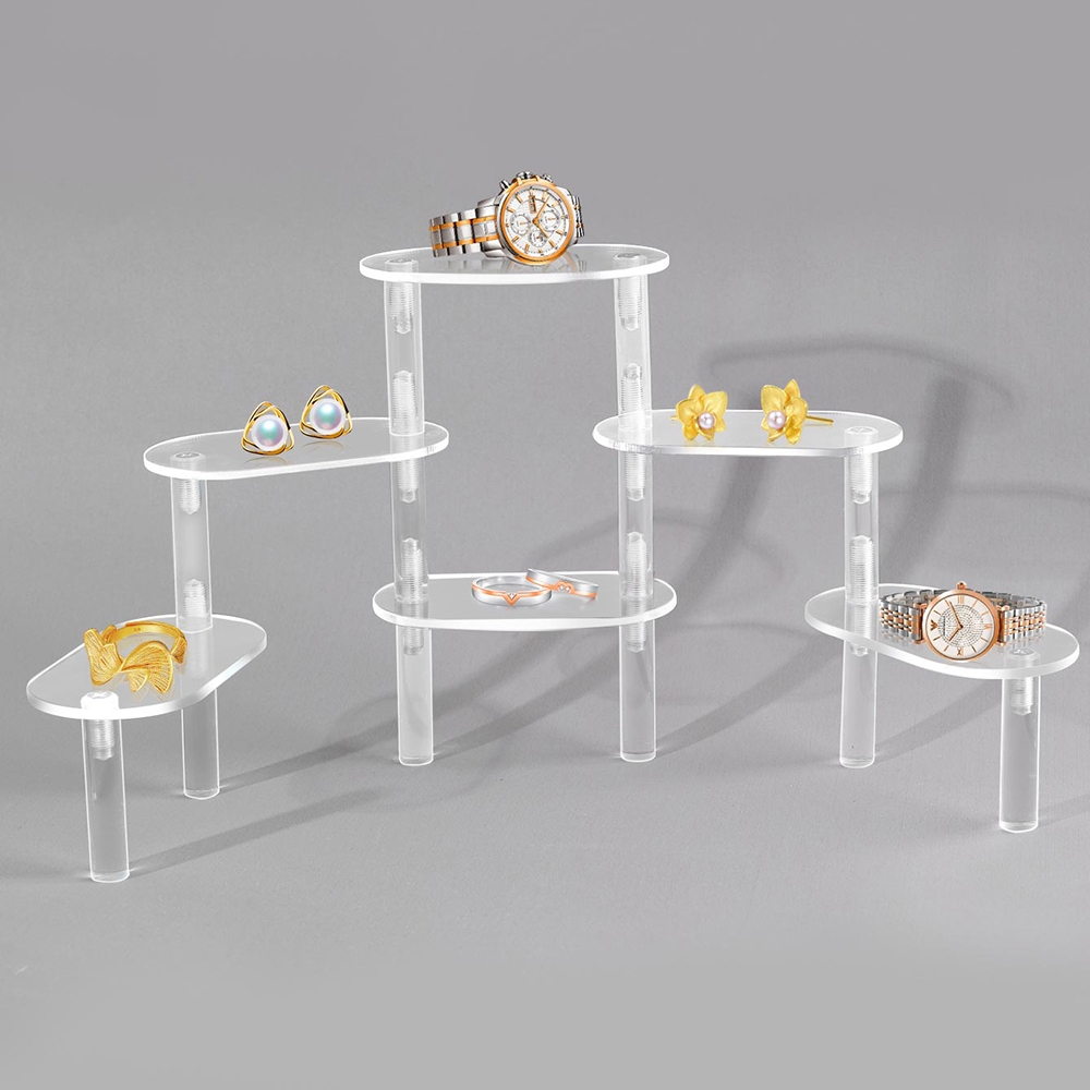 6 Layers Transparent Acrylic Jewelry Display Stand Mobile Desktop ...