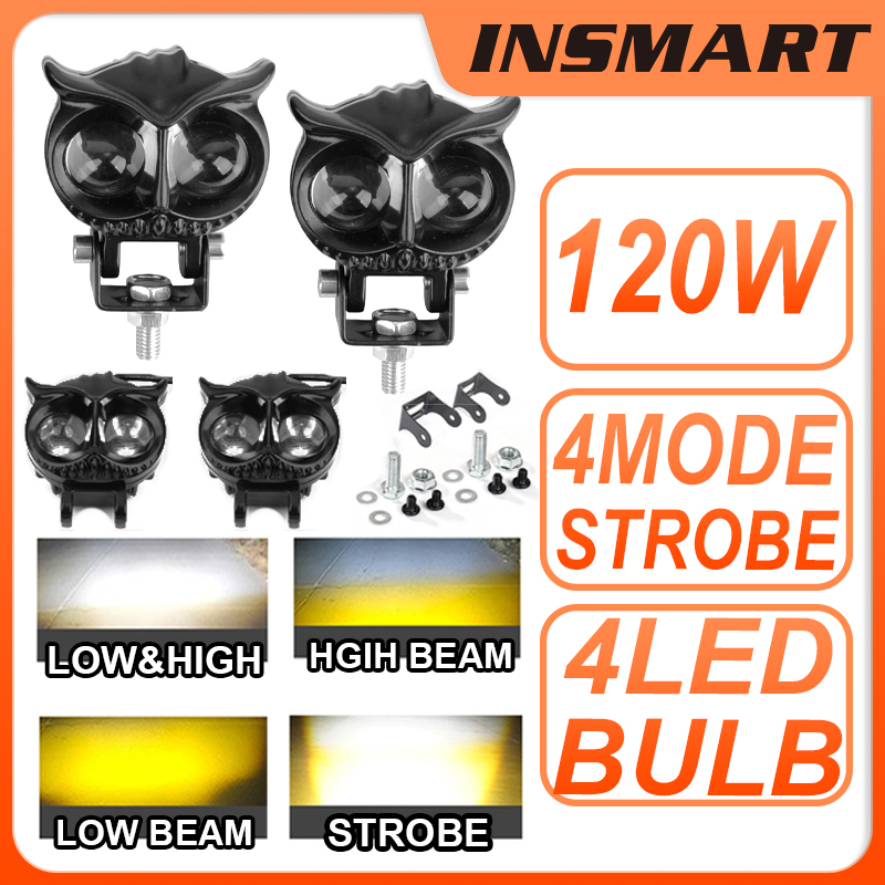 2Pcs Eagle Eye Super Bright Mini Driving Light Set Led Lights ...