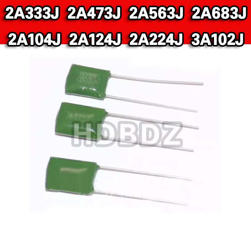 100pcs Polyester Capacitor 100V 2A333J 473 563 683 104 124 224J 1000V ...