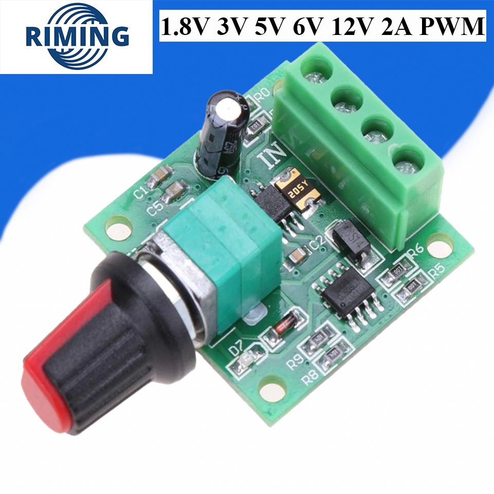 DC 1.8V 3V 5V 6V 12V 2A PWM Motor Speed Controller Low Voltage Motor ...