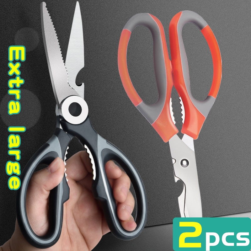 2pcs【Upgrade】Kitchen Scissors Tool Multifunctional Stainless Steel Cut ...
