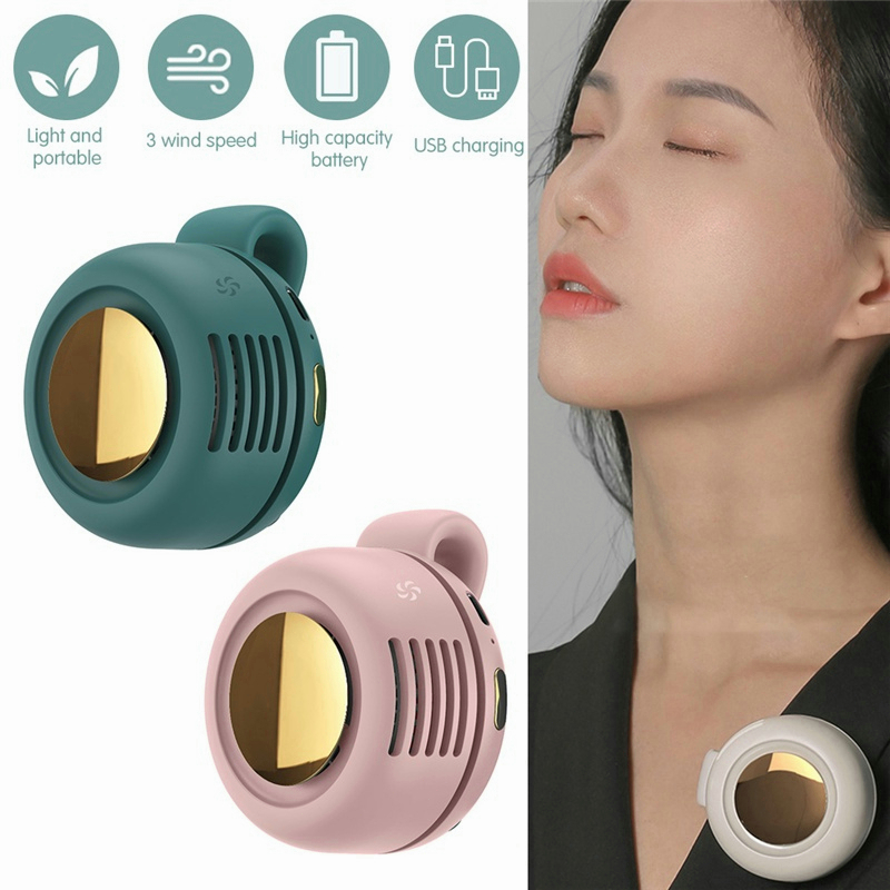 Portable silent mini bladeless electric fan adjustable 3-speed ...