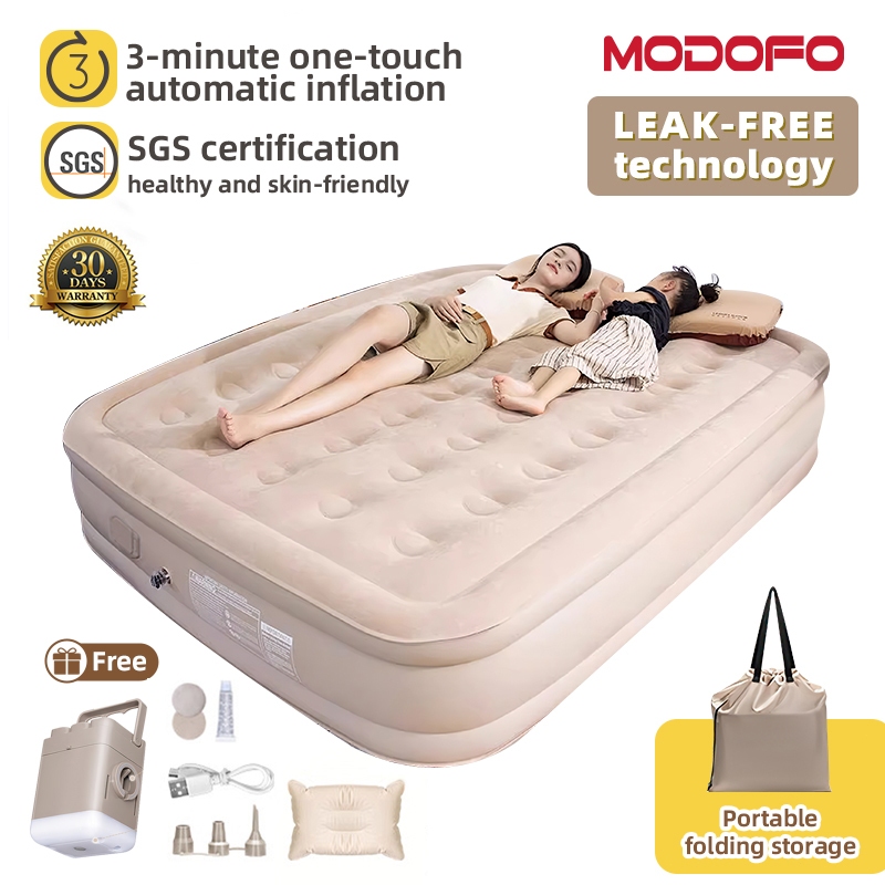[MODOFO] Air Bed Double Single Inflatable Bed Queen King Family Size ...