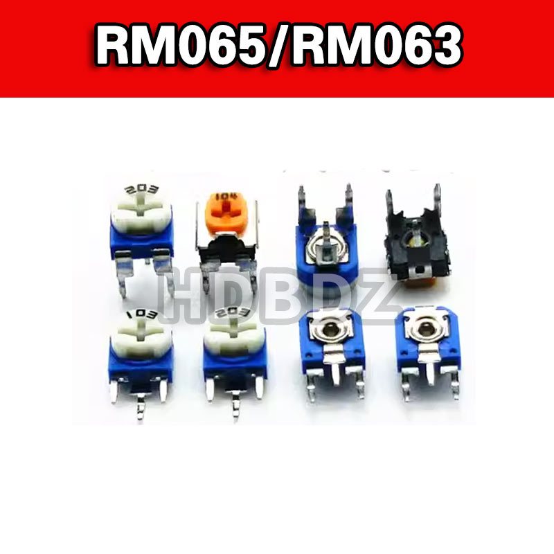 50pcs RM065/RM063 Horizontal/Vertical Potentiometer 1k/2k/5k/10k/50k ...