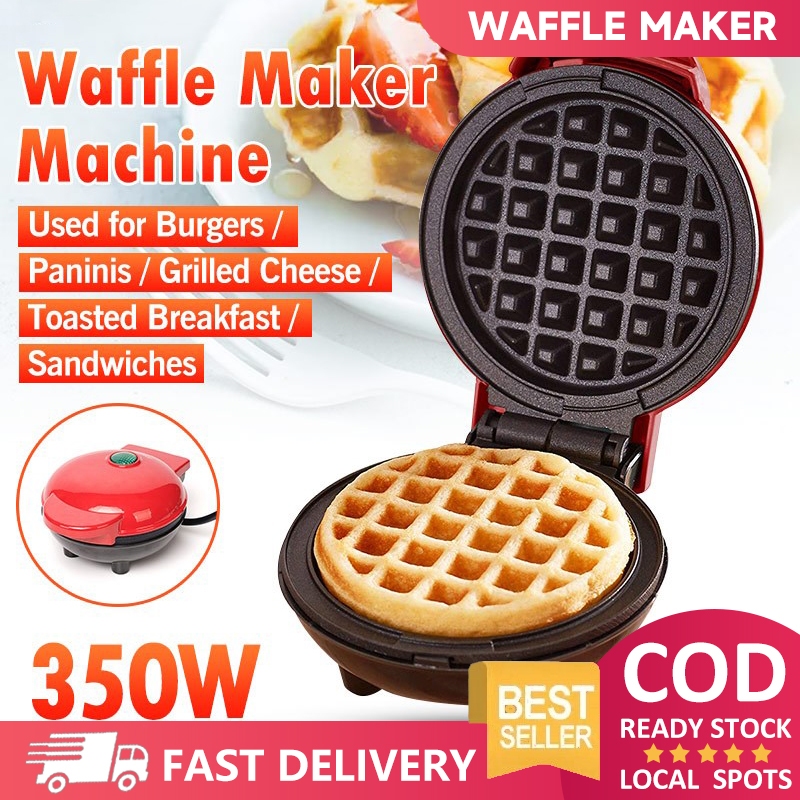 Mini Electric Waffle Maker Non-Stick Pan Circular Bakeware Pancake Cookies Breakfast Machine ...