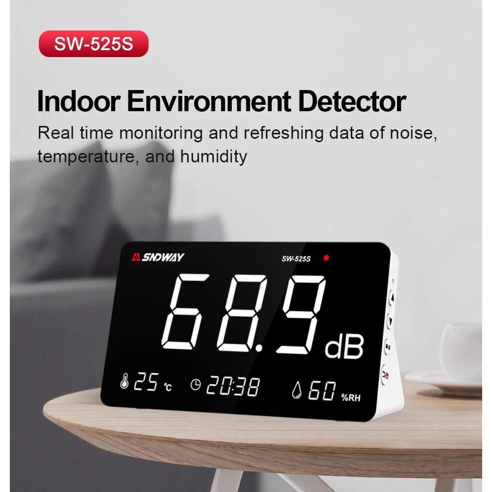 SNDWAY SW-525S 4 in 1 Decibel Meter Sound Level Meter 30dB to 130dB ...