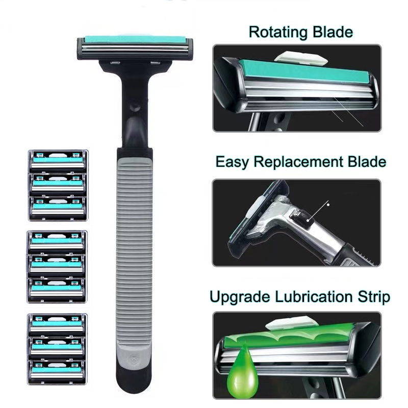 Manual Shaver for men Classics Shaver 3-Layer Razor Blade Men's Shaving ...