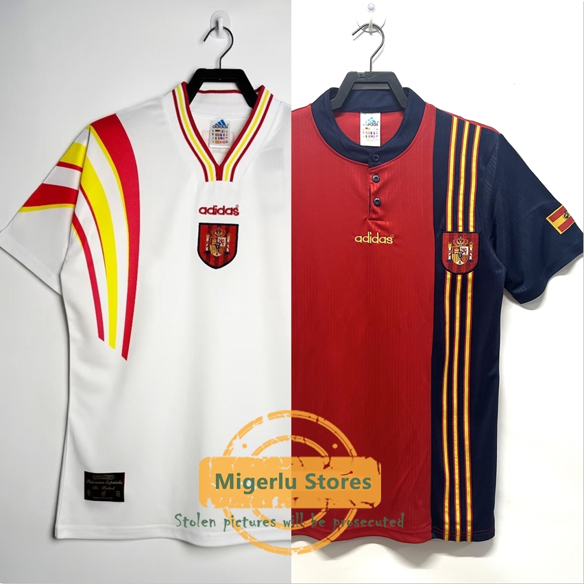 1996 Spain home Retro edition S/2XL soccer shirt | Shopee Philippines