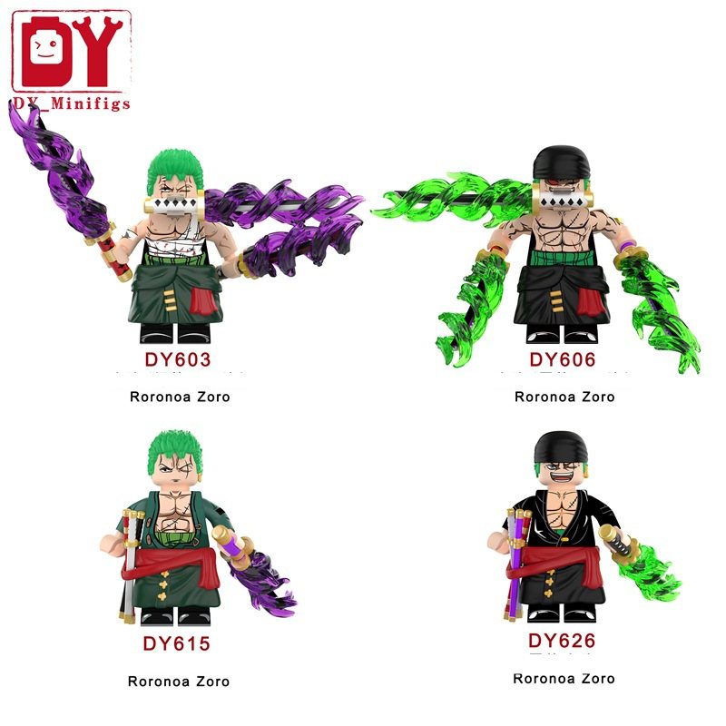 Block Toys Figure Anime Roronoa Zoro Building Block Cartoon Mini Toy ...