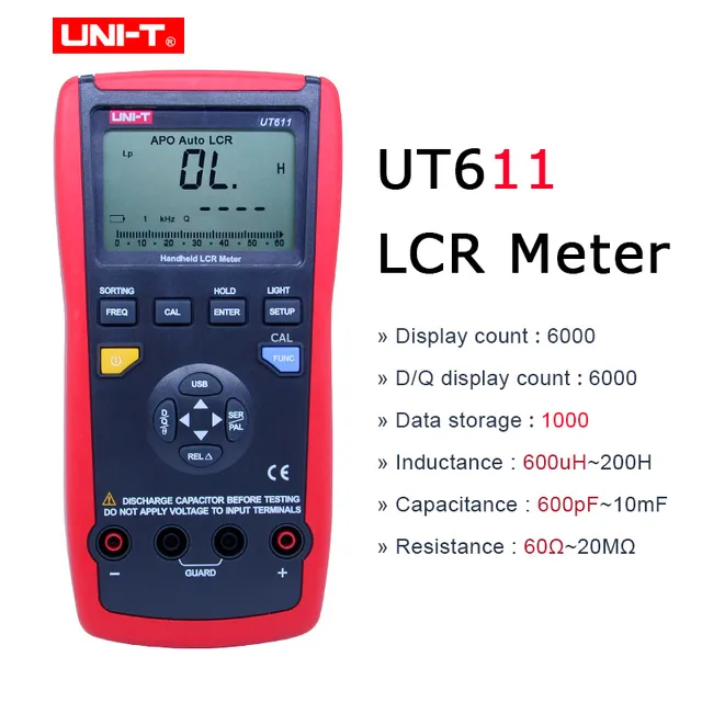 UNI-T Digital LCR Meter Inductance Capacitance Resistance Meter USB ...
