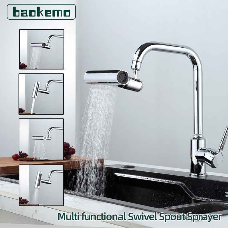 Multi functional Faucet Extender 4 baokemo Modes Spout Splash Proof ...
