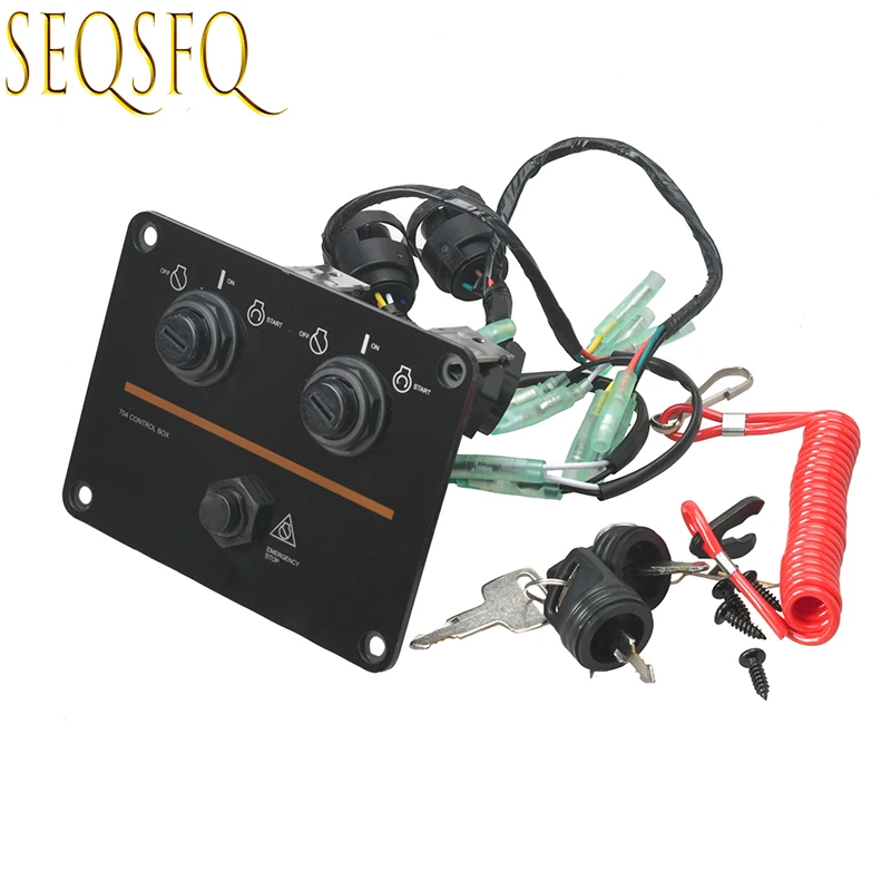 6K1-82570 Dual Engine Key Switch Panel, 12V Dual Key Switch Panel ...