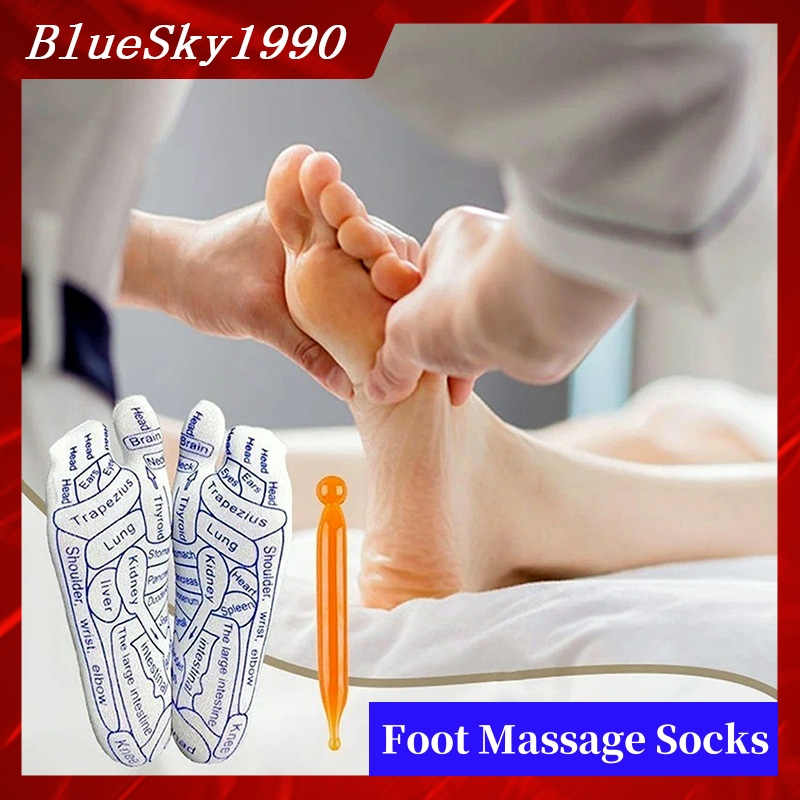 Creative Foot Massage Acupoint Illustrated Socks Massage Health Care ...