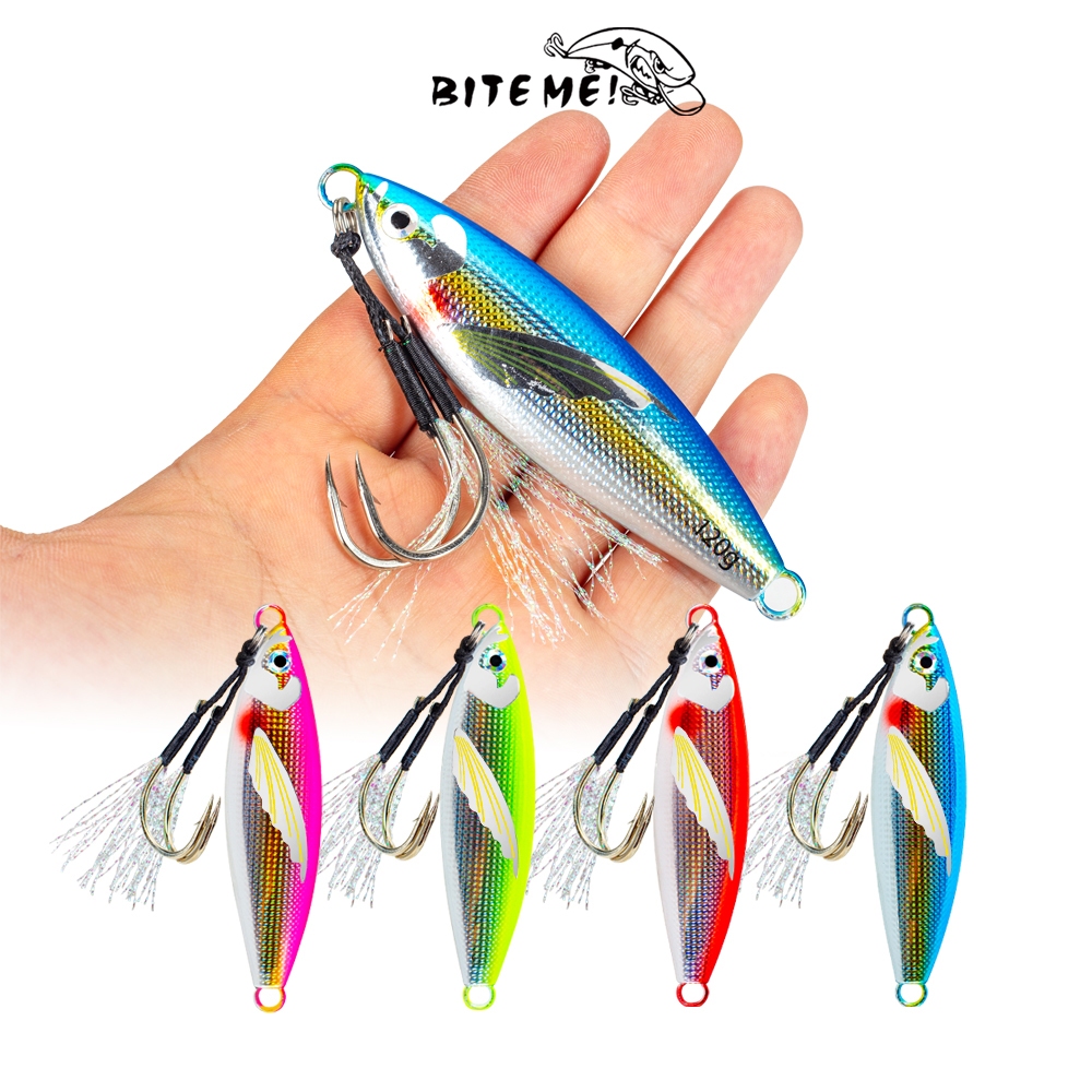 1PCS Fishing Jig Lure 40g/80g/100g/120g 3D Eyes Saltwater Fishing ...