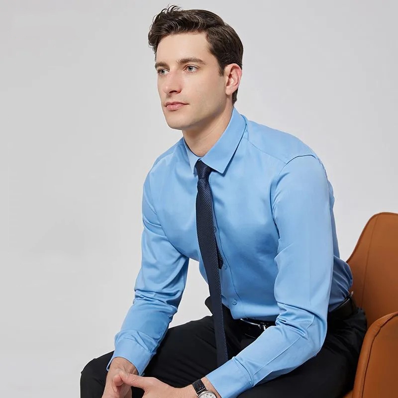 CCC-H Plain Polo Shirt For Men Long Sleeve Business Shirt | Shopee ...