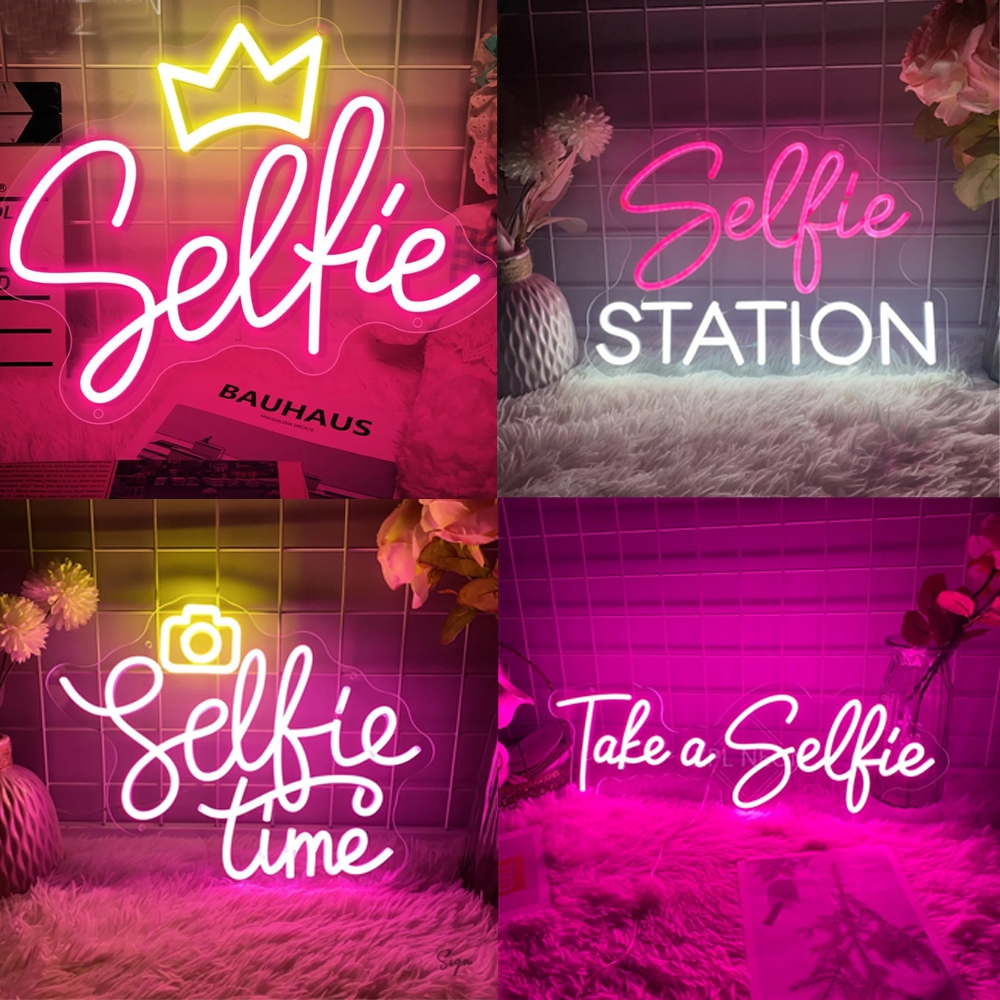 Selfie Station Neon Led Sign Take A Selfie Neon Sign Coffee Bar Club ...